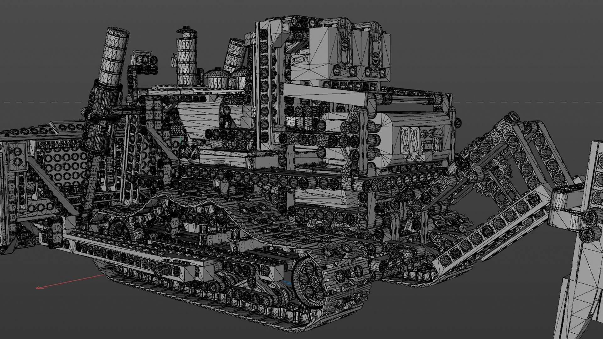LEGO Motorized Bulldozer - 3D Model by cat007