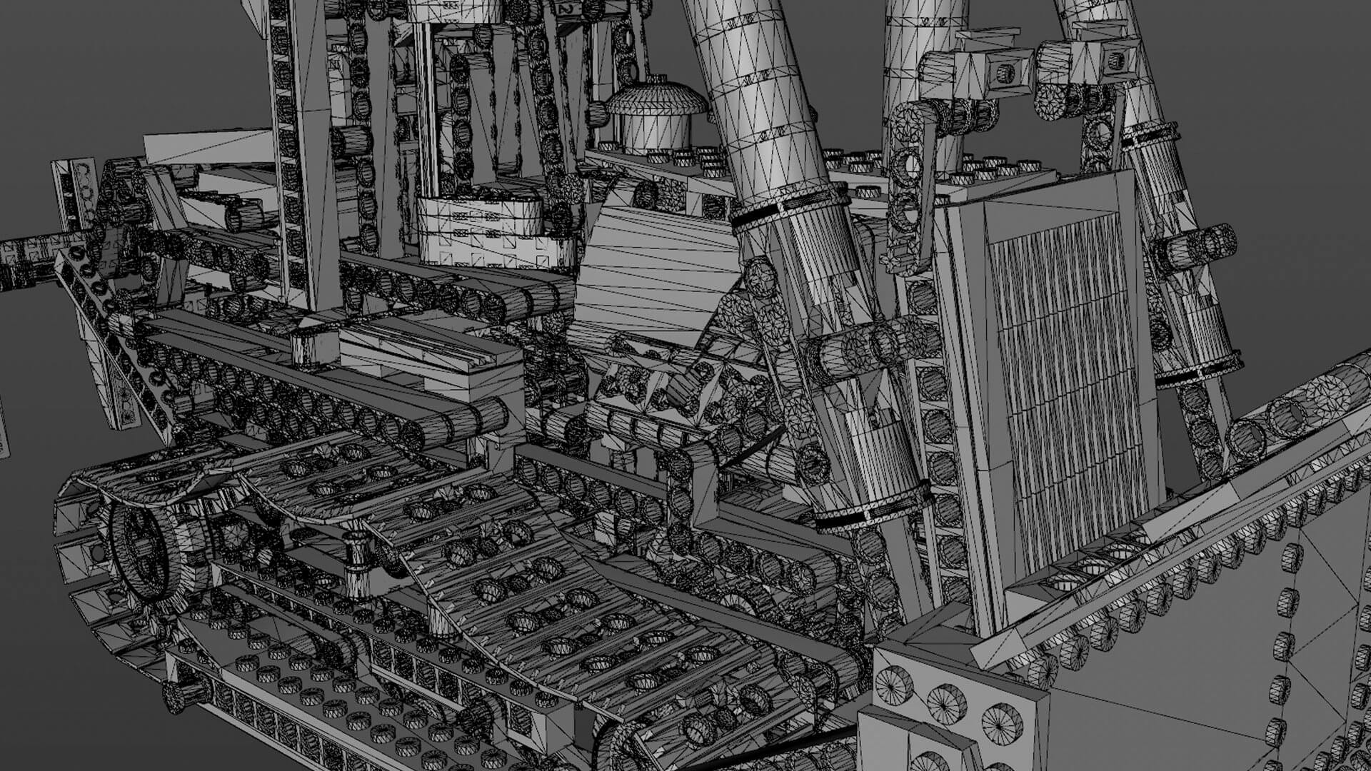 LEGO Motorized Bulldozer - 3D Model by cat007