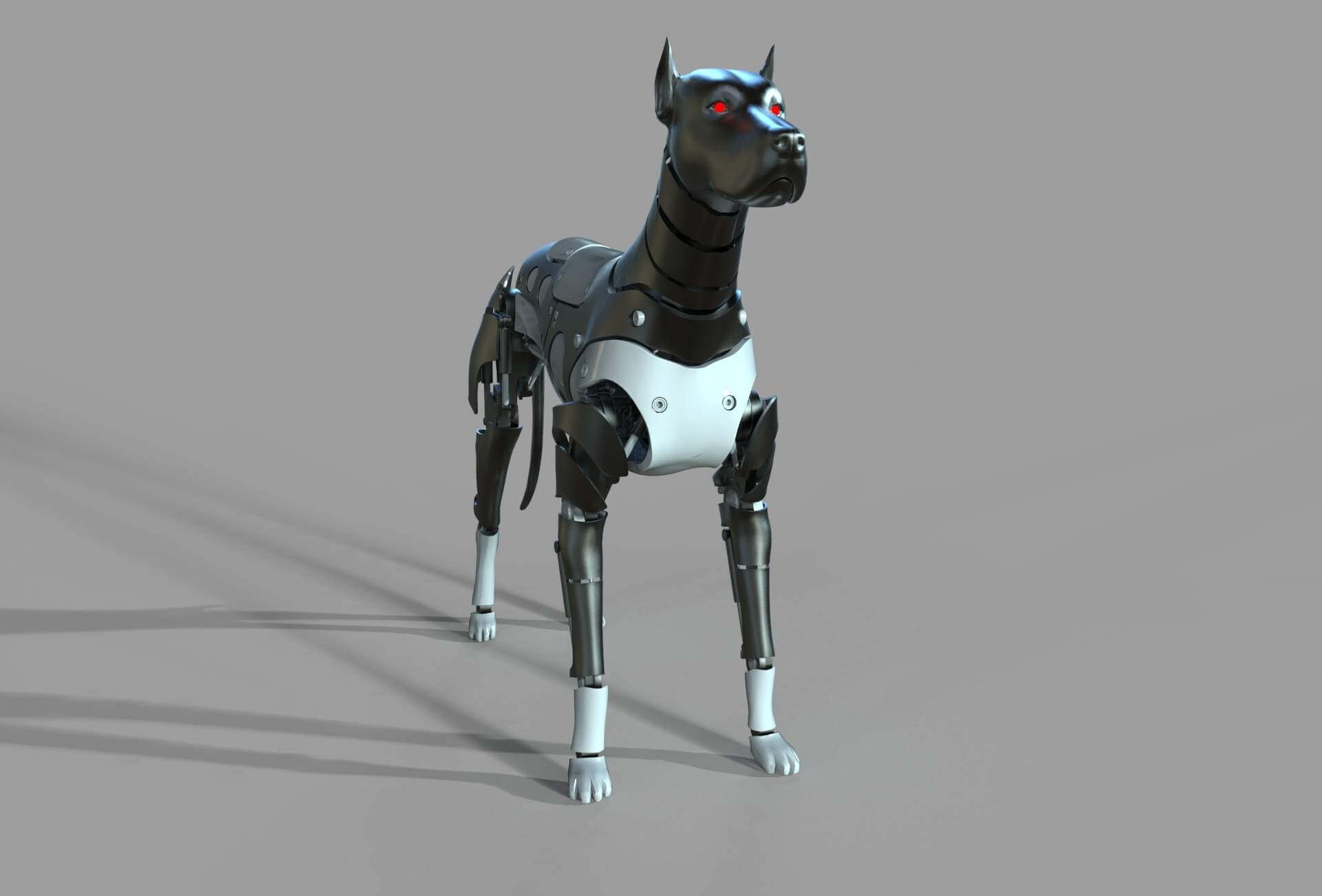 Robot Dog Doberman - 3D Model by cat007