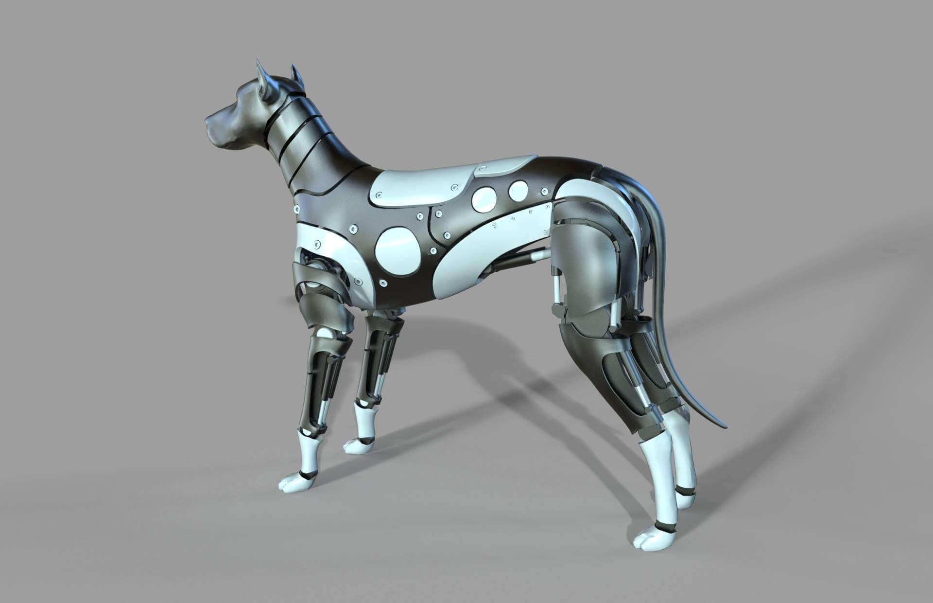 Robot Dog Doberman - 3D Model by cat007
