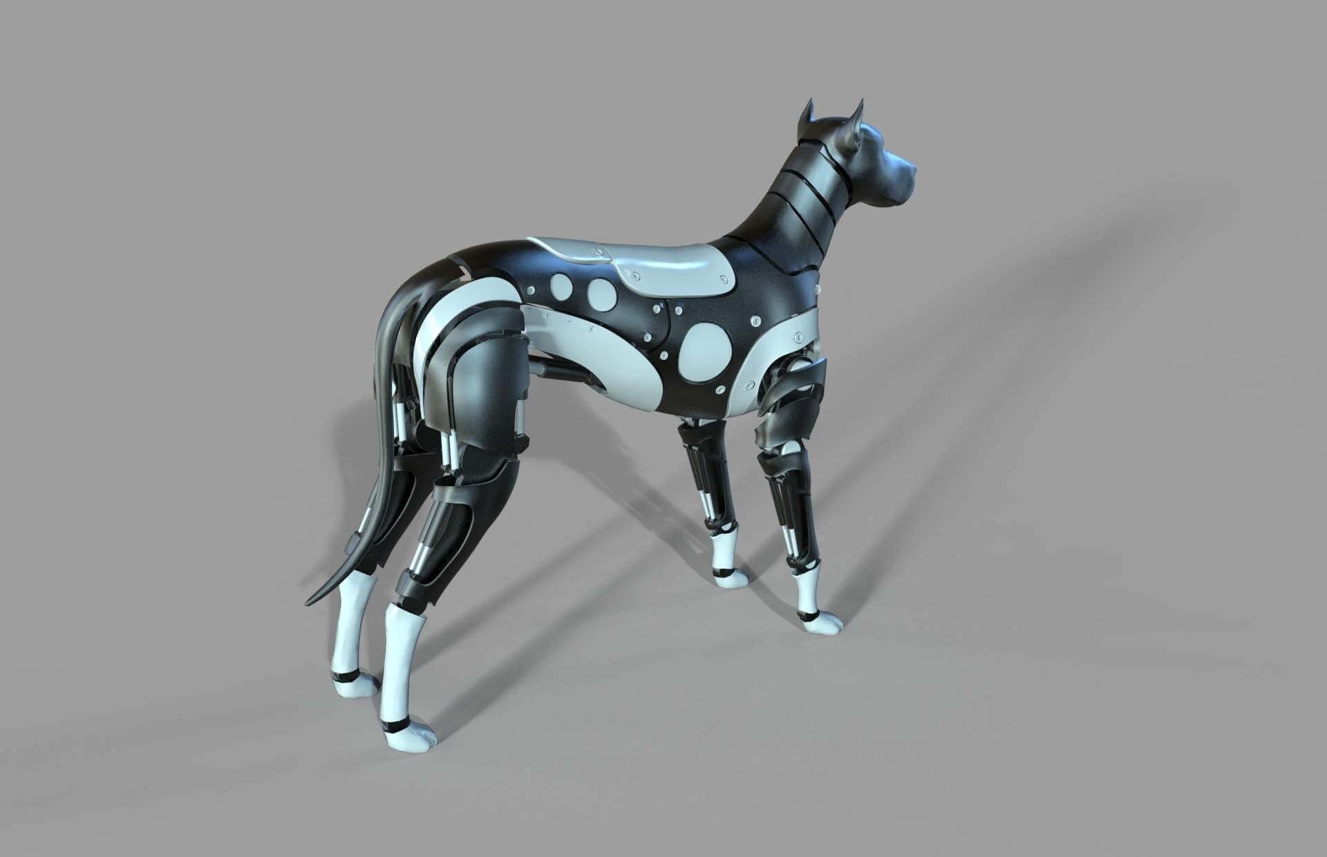 Robot Dog Doberman - 3D Model by cat007