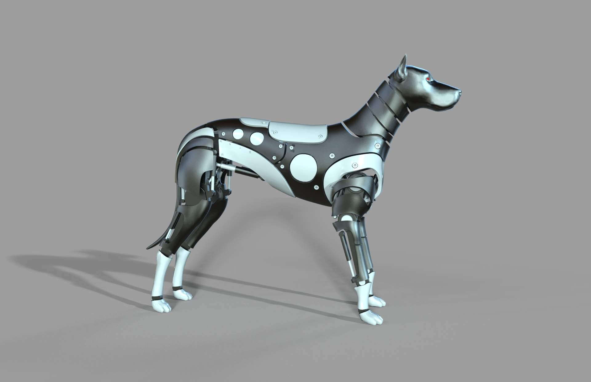 Robot Dog Doberman - 3D Model by cat007