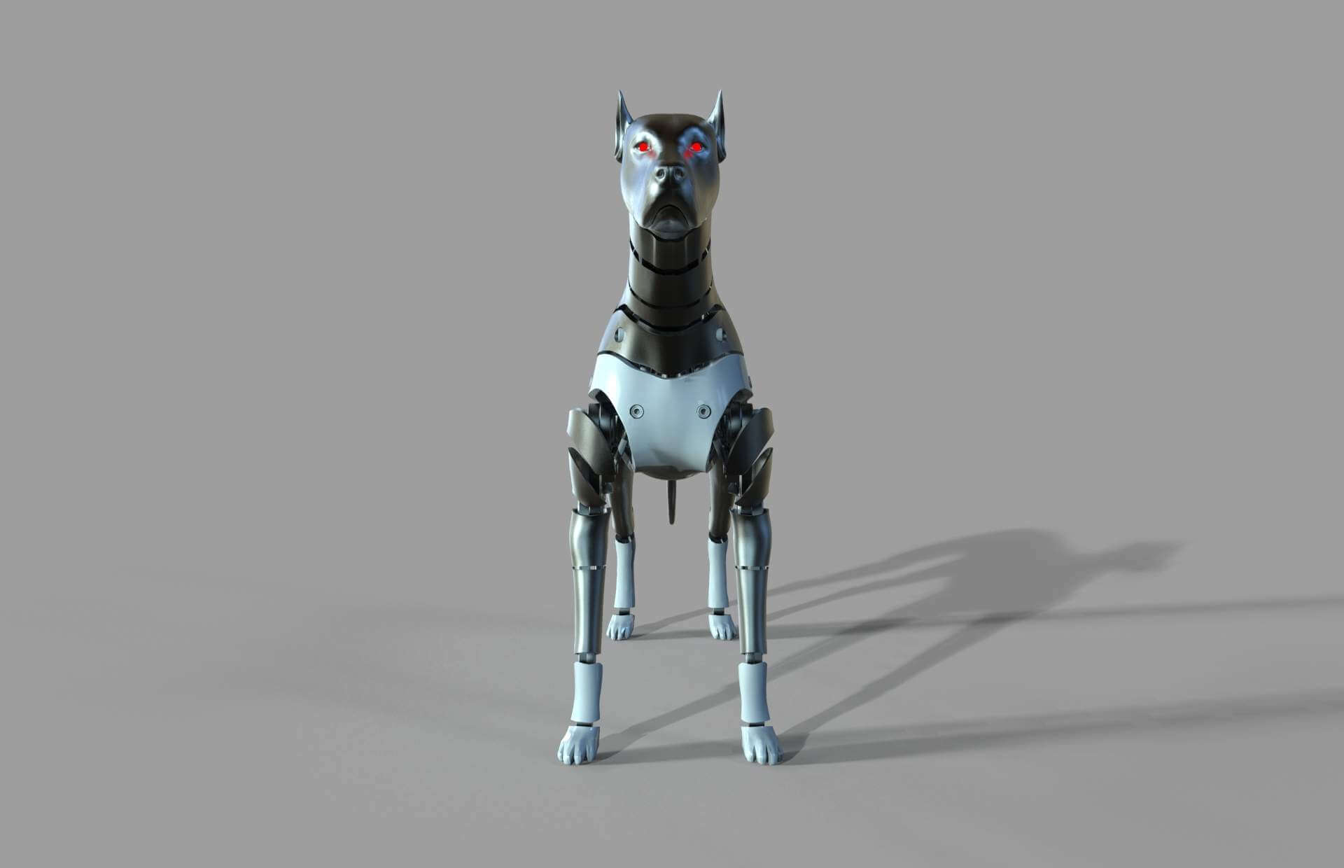 Robot Dog Doberman - 3D Model by cat007