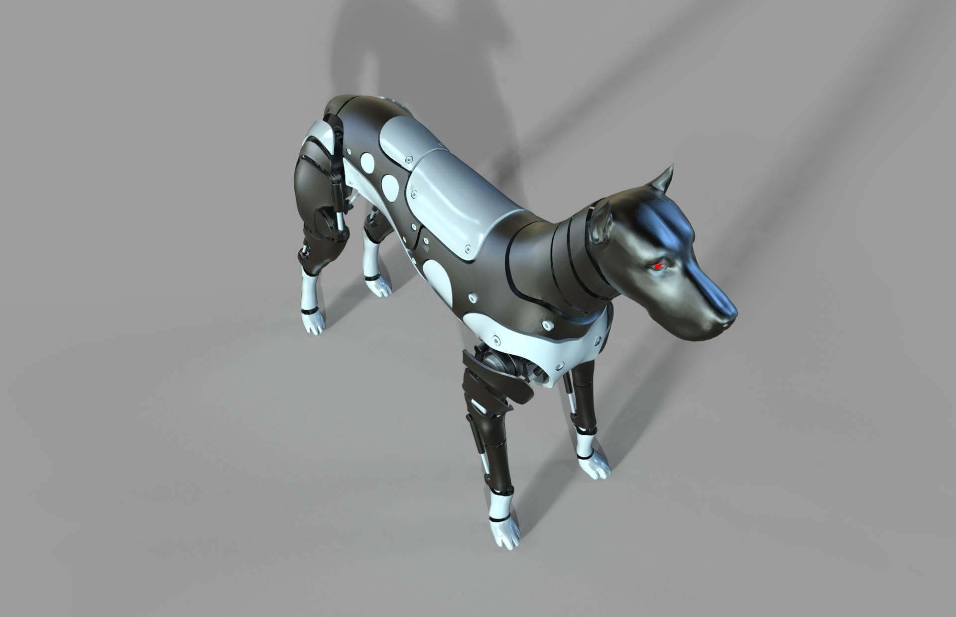 Robot Dog Doberman - 3D Model by cat007
