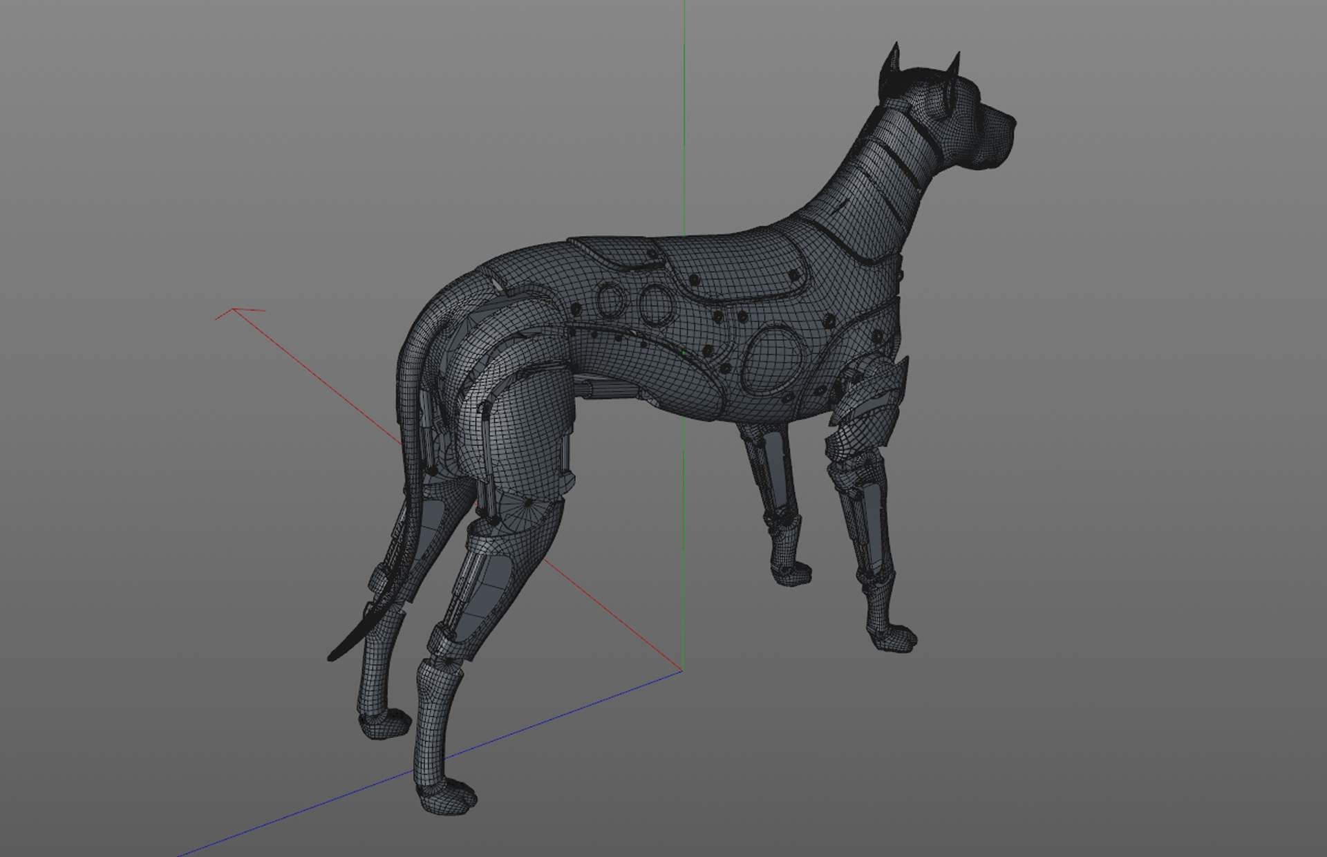 Robot Dog Doberman - 3D Model by cat007