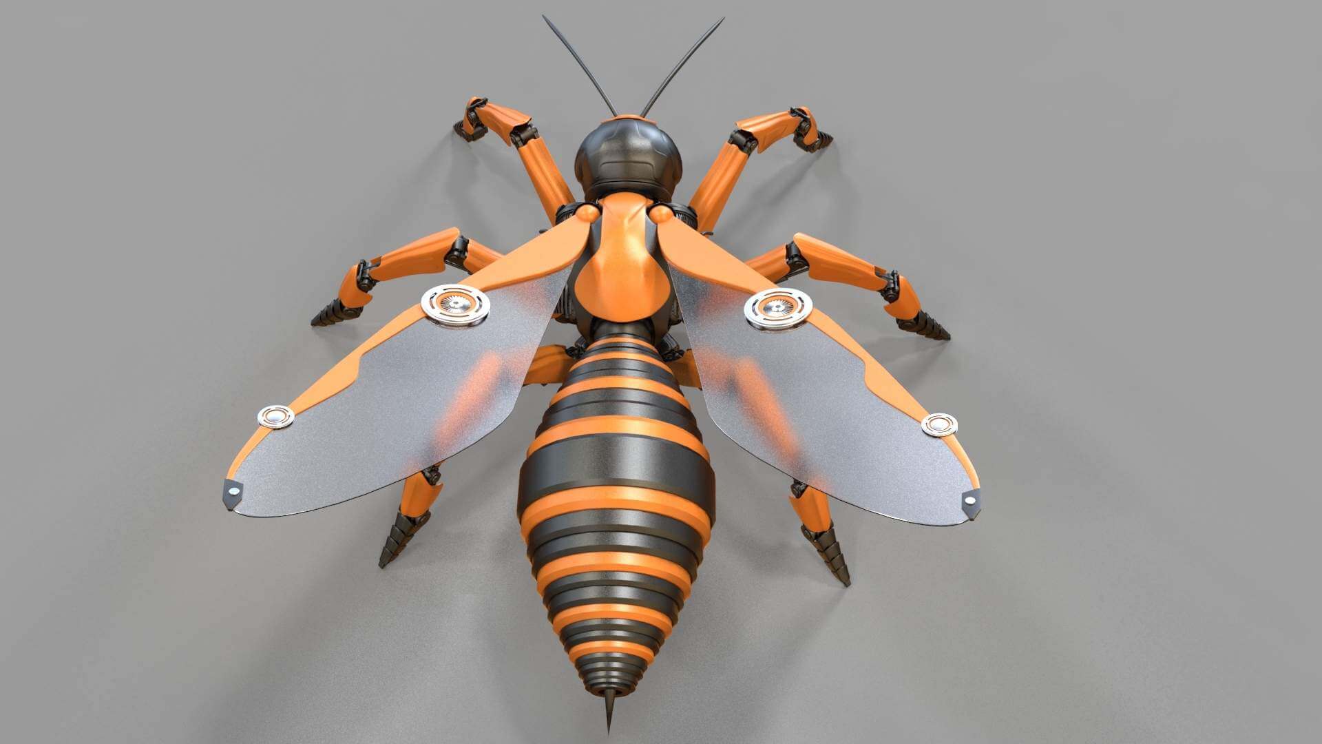 Robot Wasp insect - 3D Model by cat007