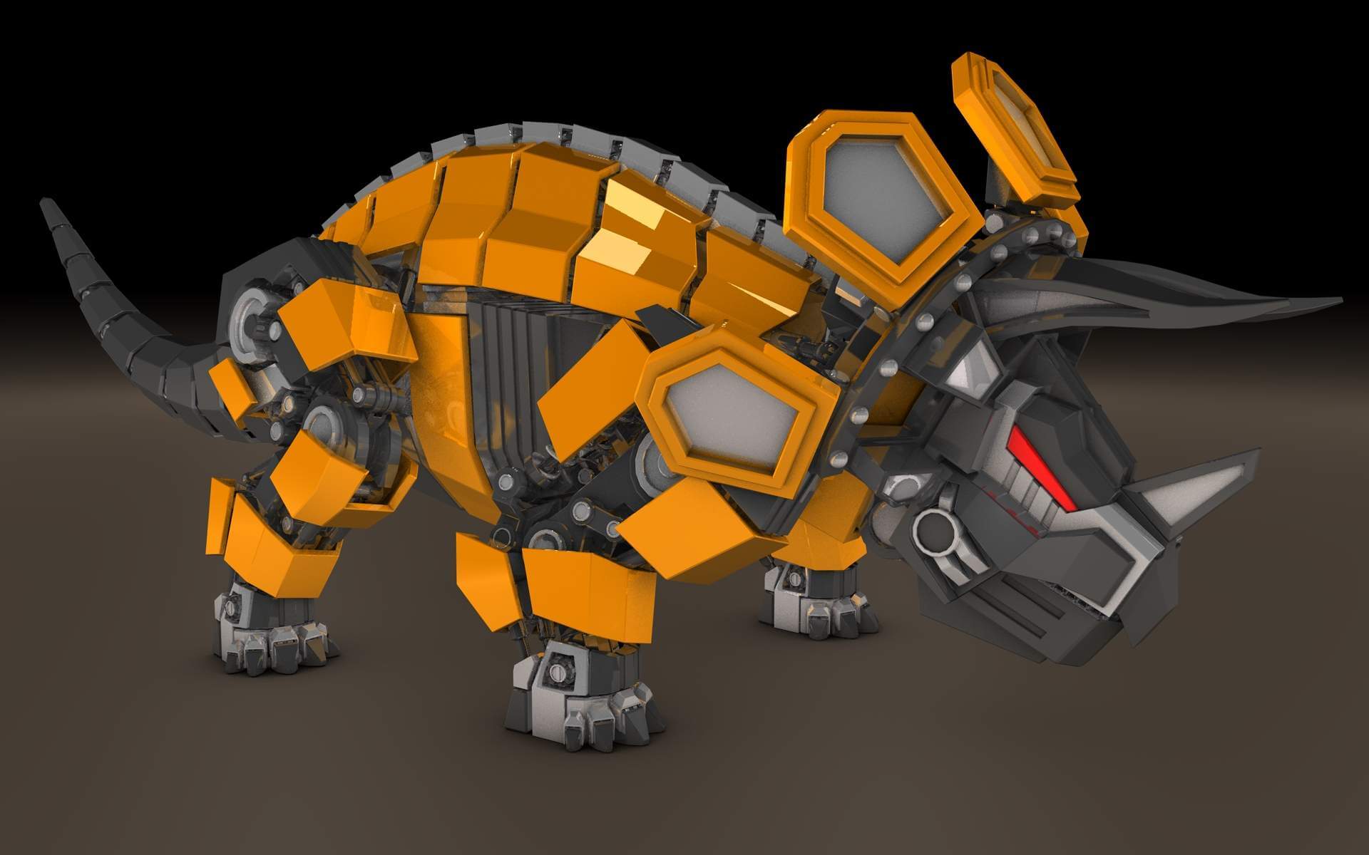 Triceratops Robot - 3D Model by cat007