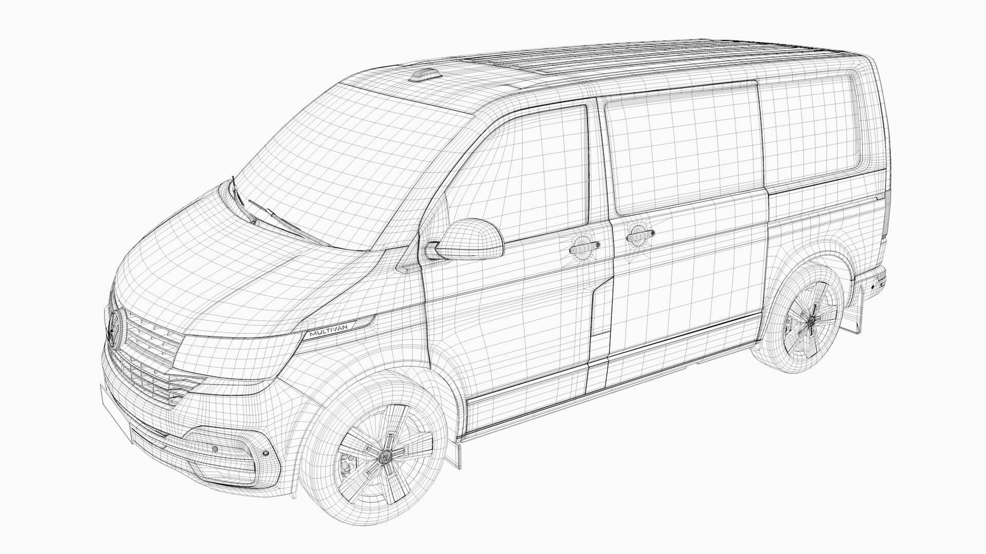 Volkswagen Caravelle Comfortline L2 - 3D Model by cat007
