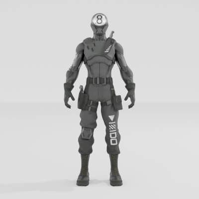 8-Ball vs Scratch - Fortnite 3D Model by Catarifrangente