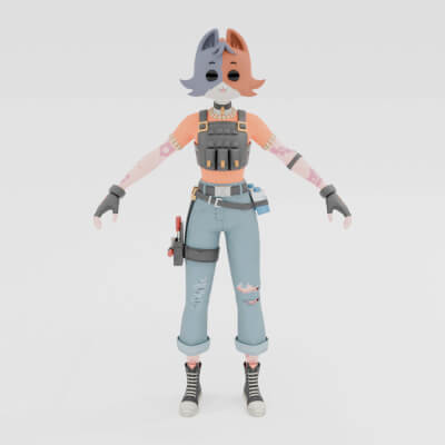 Cate Meowdy - Fortnite 3D Model by Catarifrangente