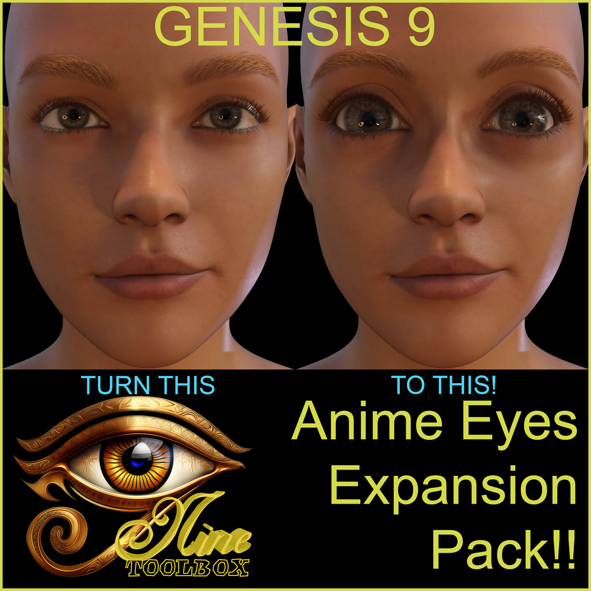 Anime Eyes Expansion Pack for Eye Nine Toolbox Genesis 9 - Daz Content ...