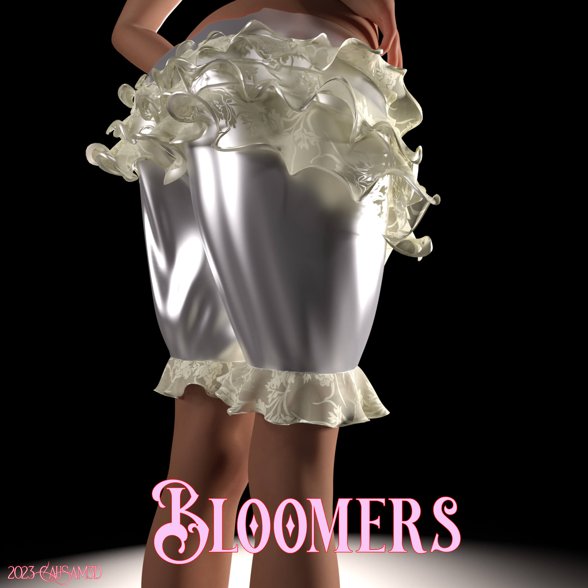 Bloomers Victorian Underwear for DAZ Studio Genesis 8 Female by Causam3D
