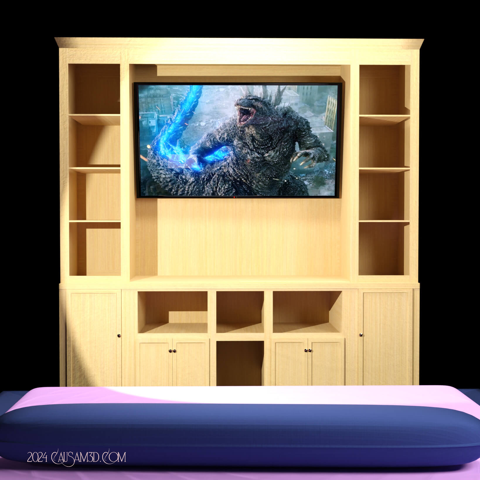 C3D Entertainment Center Furniture for DAZ Studio by Causam3D