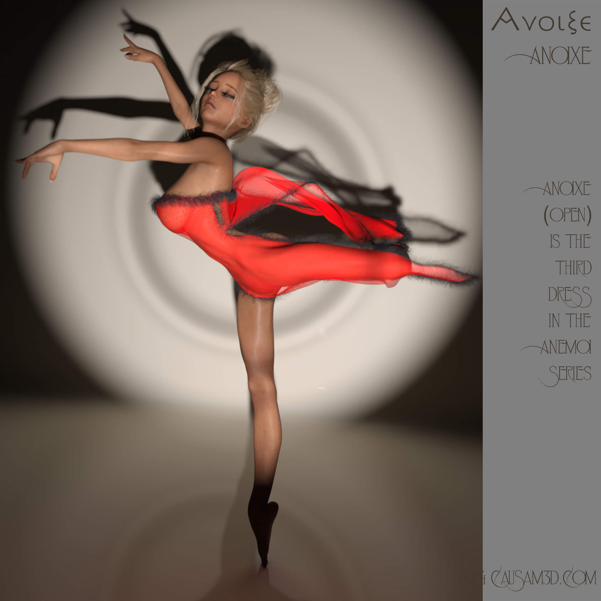 Anoixe Dance 3D Render, Digital Art by Causam3D