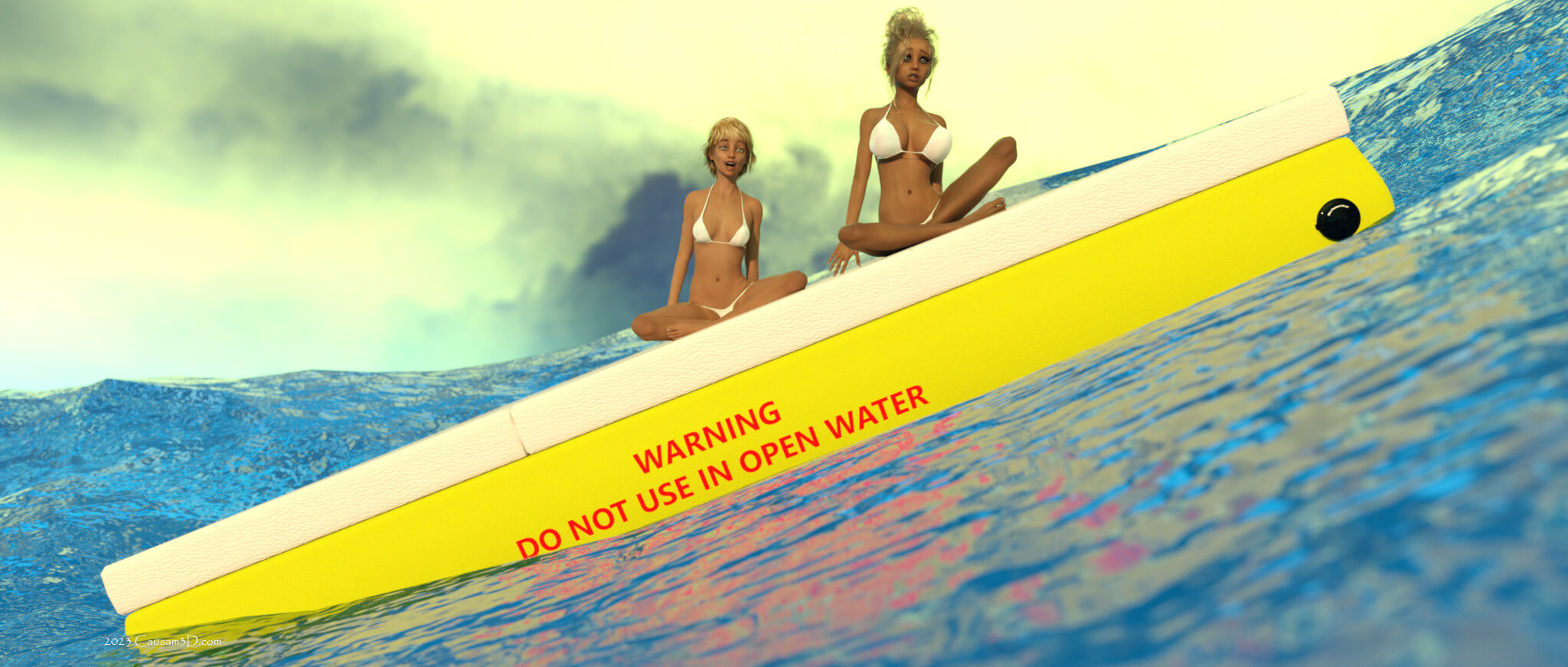 Open Water 3D Render, Digital Art by Causam3D