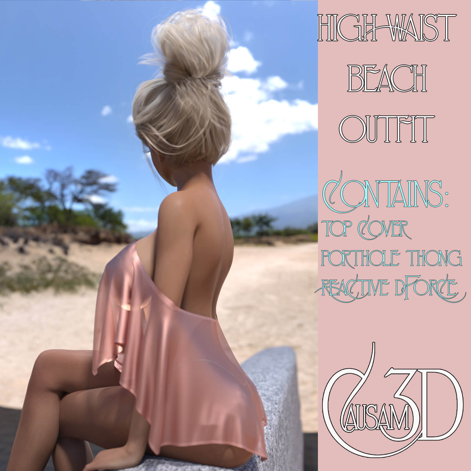 Salmon 3D Render, Digital Art by Causam3D