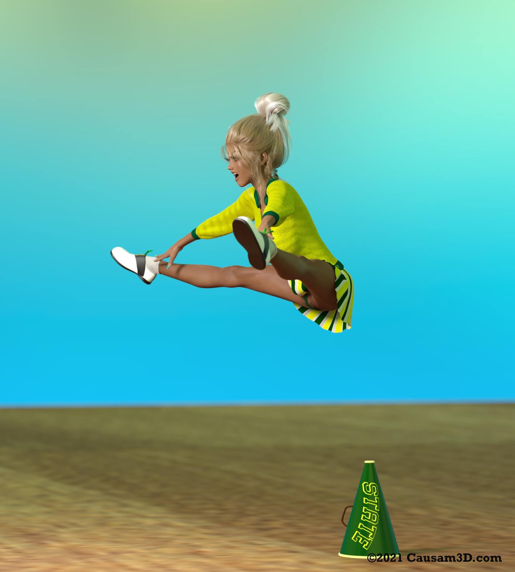 Toe Touch 3D Render | RenderHub Gallery