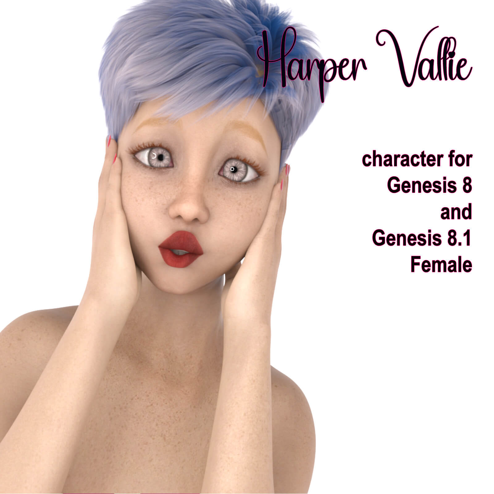 Harper Vallie Character for DAZ Studio Genesis 8 Female by Causam3D