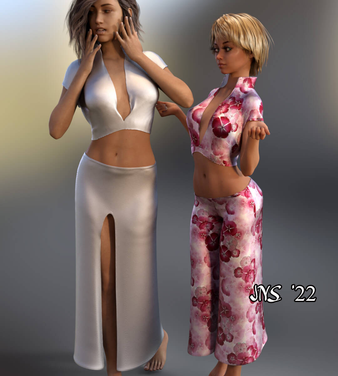 Jns 22 Japanese Nighty Set for Genesis 8 Female - Daz Content by Causam3D