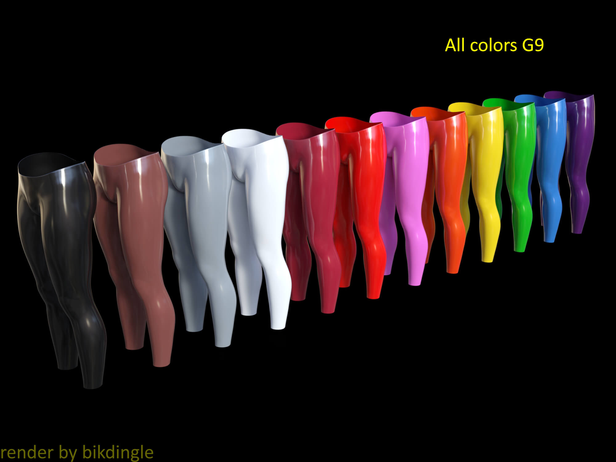 Latex Materials for Pair-A-Dice Pants for G8F and G9 Daz Content by ...