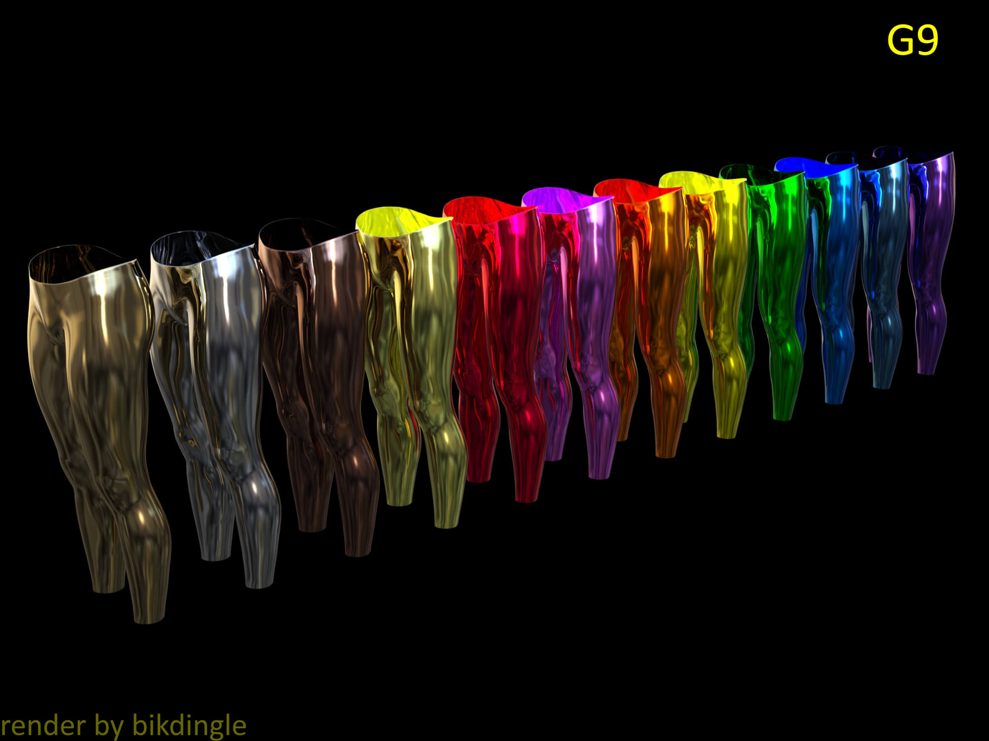 Metallic Materials for Pair-A-Dice Pants for G8F and G9 Daz Content by ...