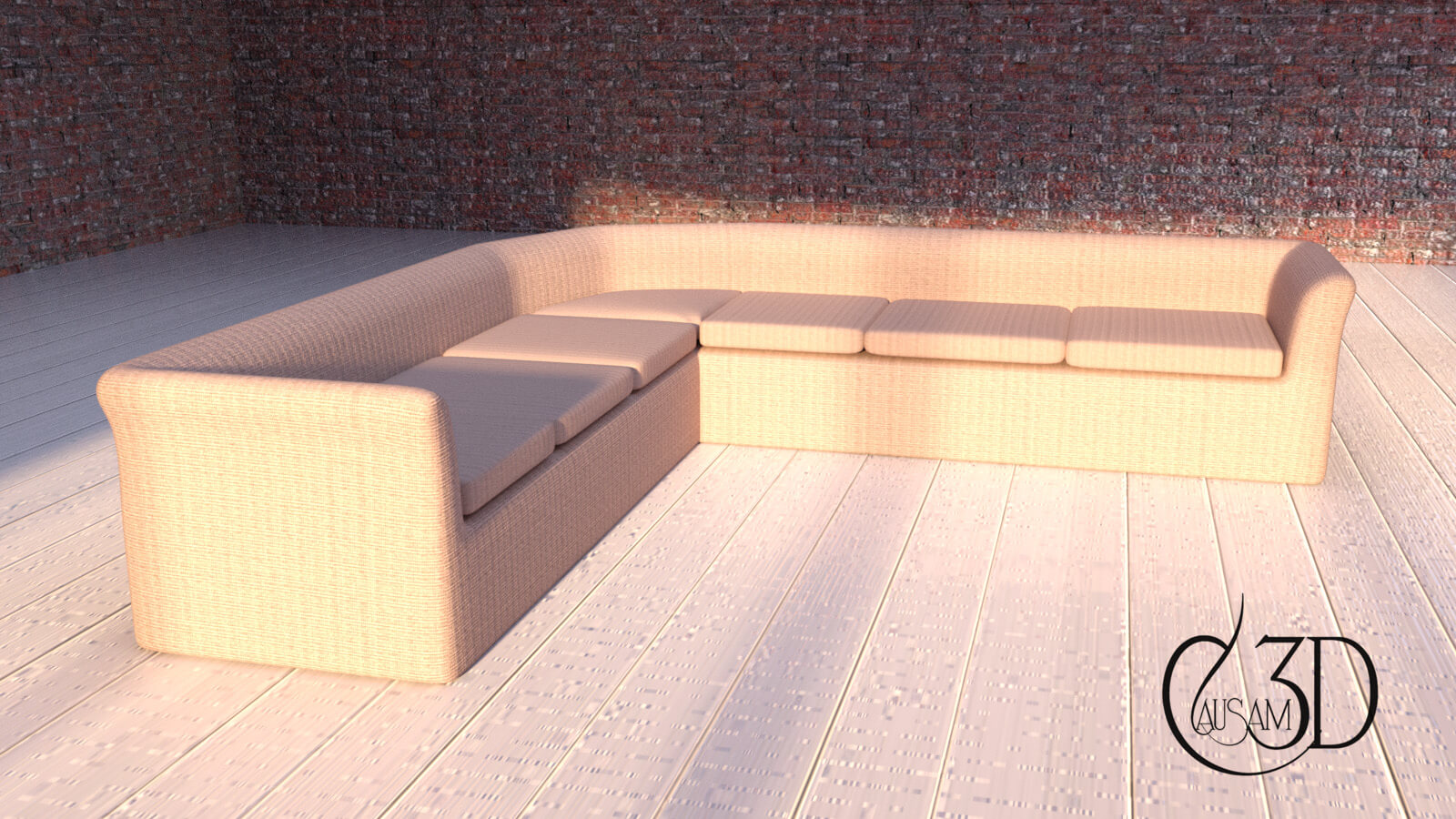 Soma Flat Module 2 - Furniture for DAZ Studio by Causam3D