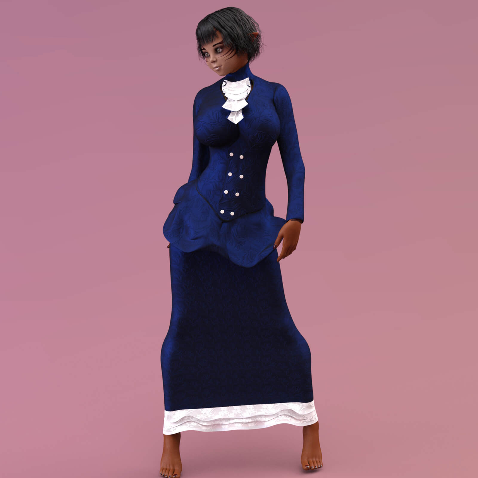 Victorian Style dForce Dress for DAZ Studio Genesis 8 Female by Causam3D