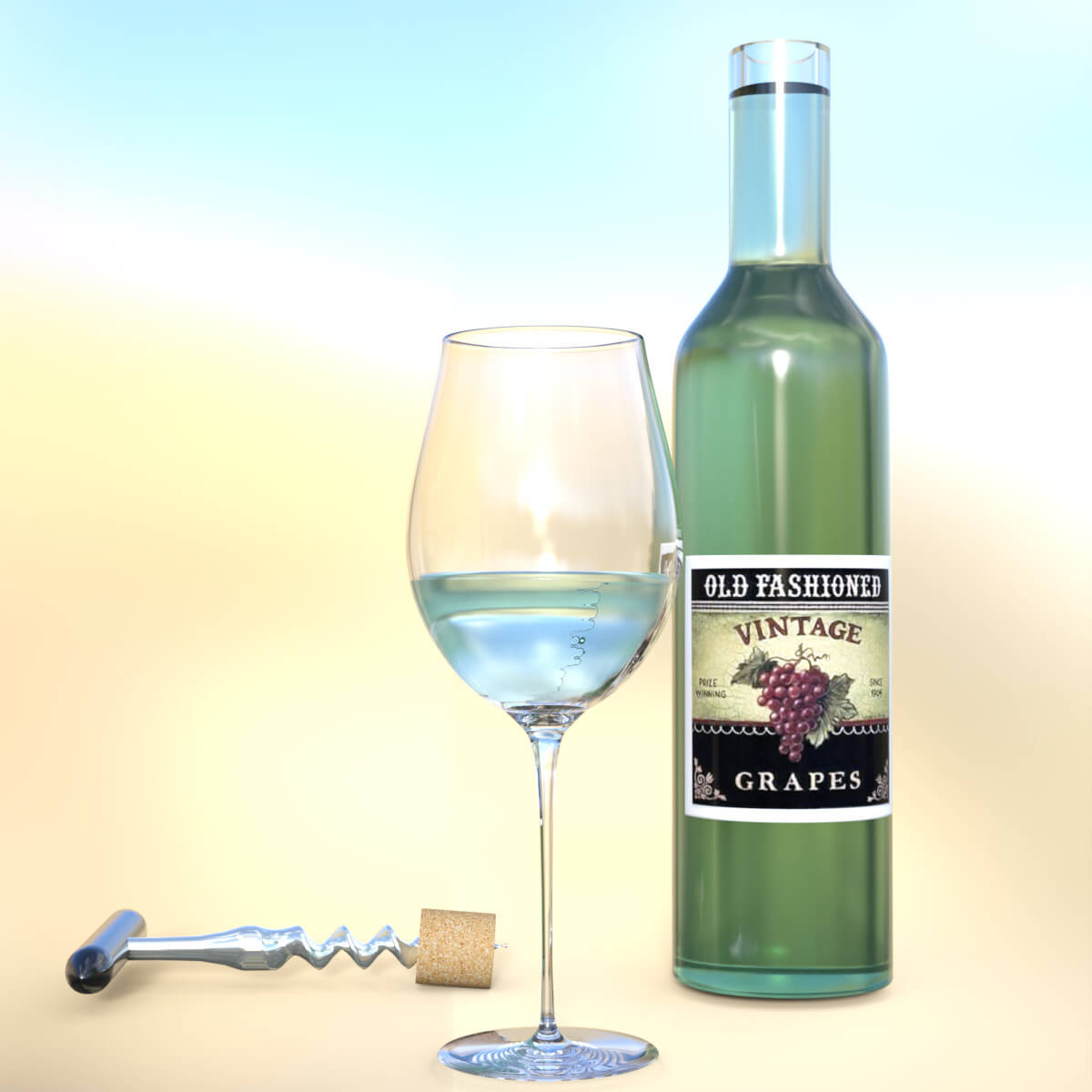 Winestuff - wine props Daz Content by Causam3D