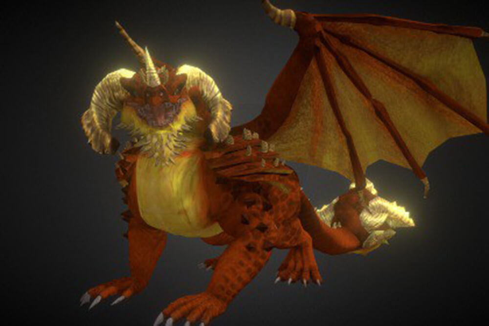 Earth Elemental Dragon - 3D Model by Centauro5legs