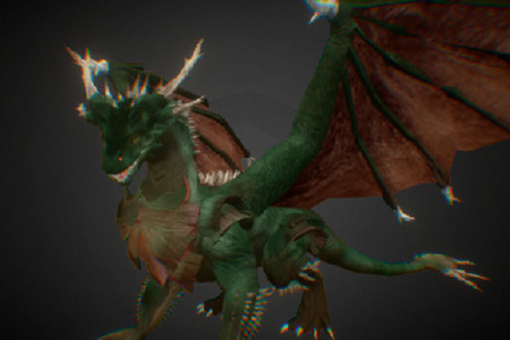 Forest Elemental Dragon - 3D Model by Centauro5legs