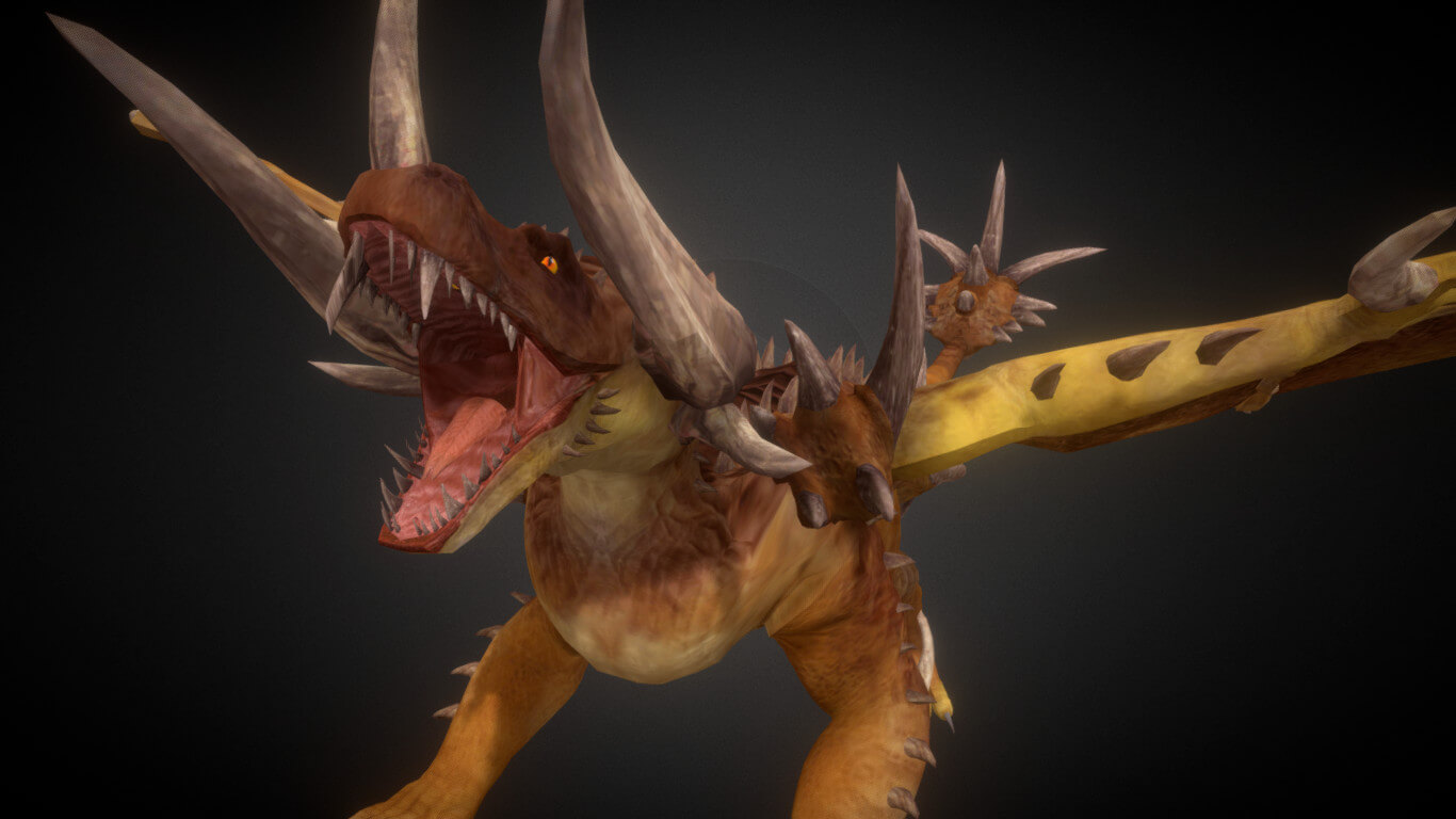 Non-Elemental Dragon 3D Model by Centauro5legs