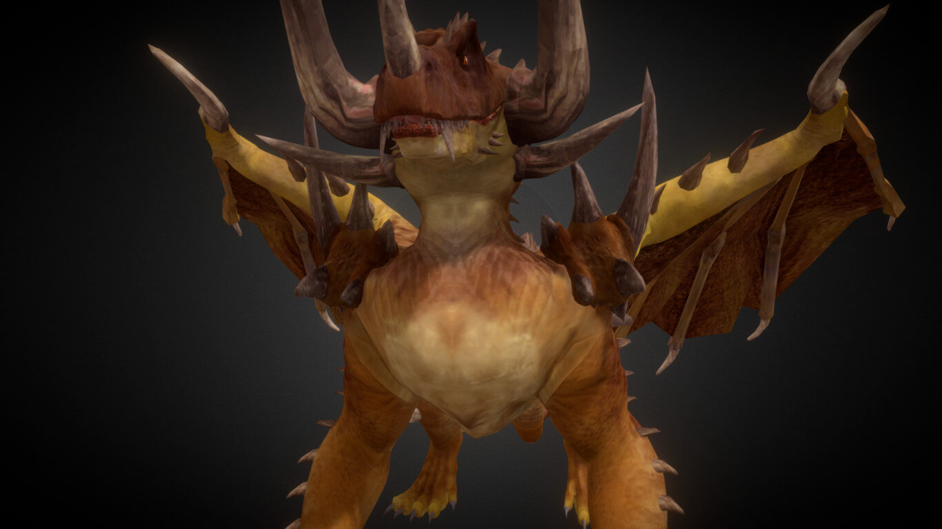 Non-Elemental Dragon 3D Model by Centauro5legs