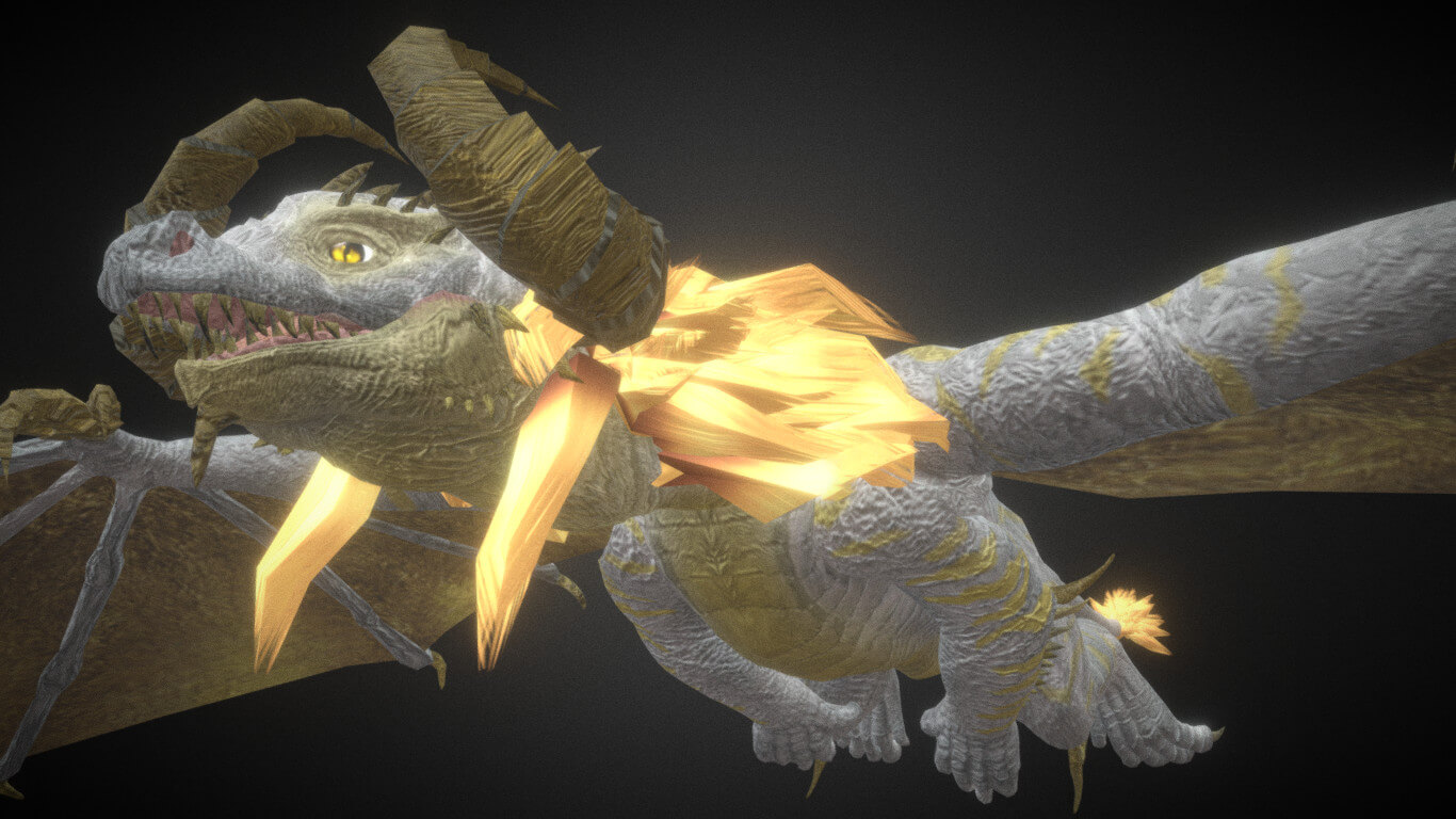 Light Elemental Dragon - 3D Model by Centauro5legs