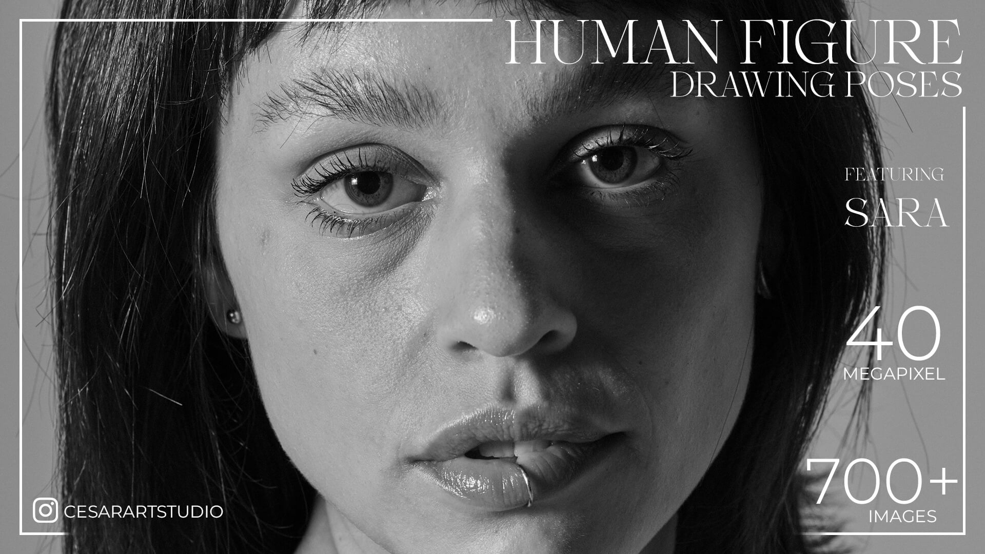 700+ Female Dynamic Poses - Sara Reference Photo Set by Cesar Art Studio