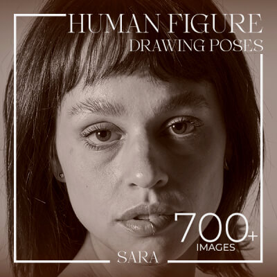 700+ Female Dynamic Poses - Sara Reference Photo Set by Cesar Art Studio