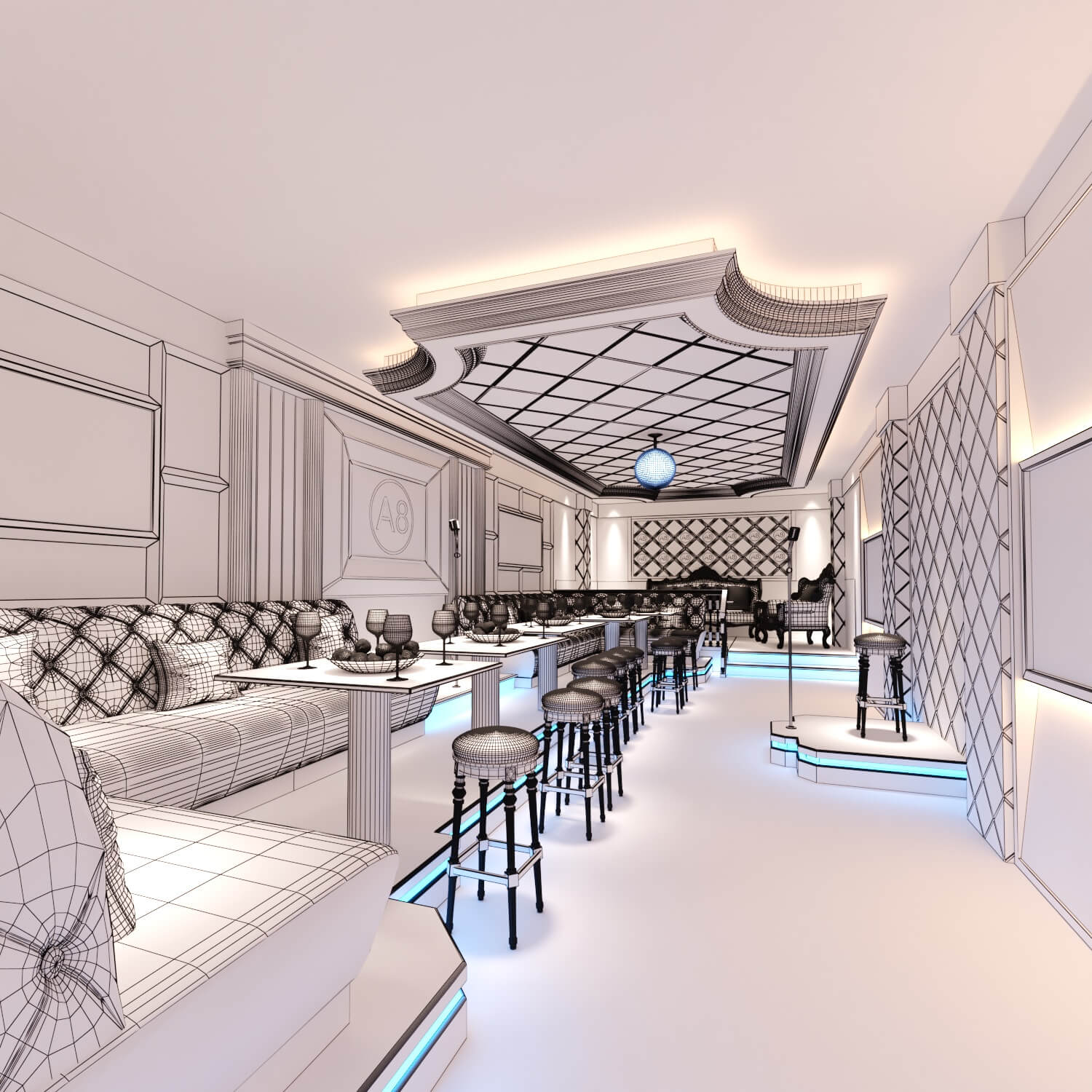 Bar Model - AI Renders by CG Architecture