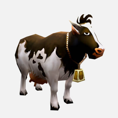 Animated Cow - 3D Model by cg-bob