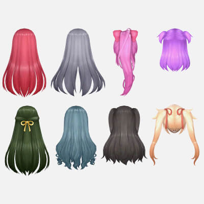 Hair Hair Style - 3D Model by cg-bob