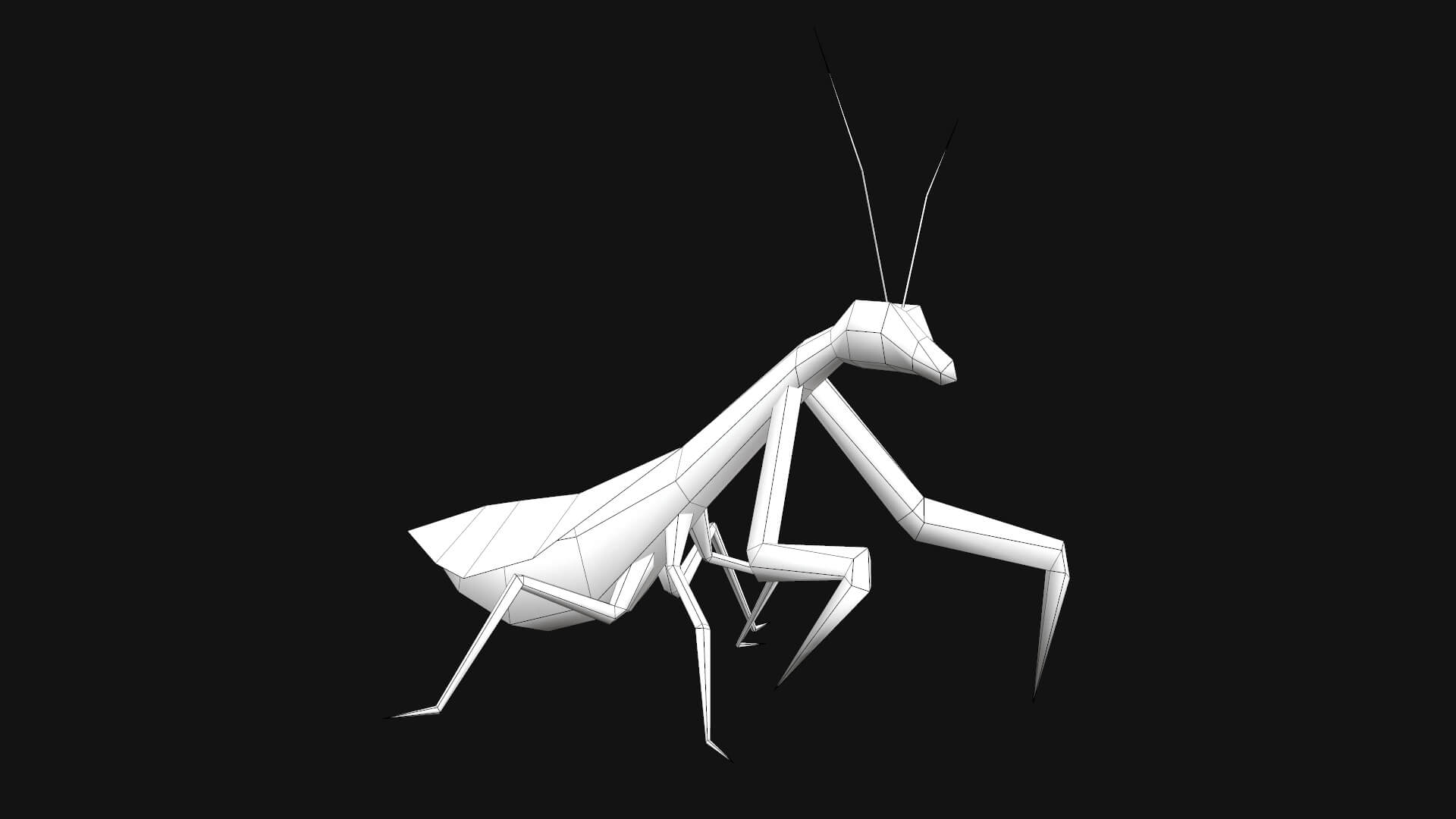 Animated Mantis - 3D Model by cg-bob
