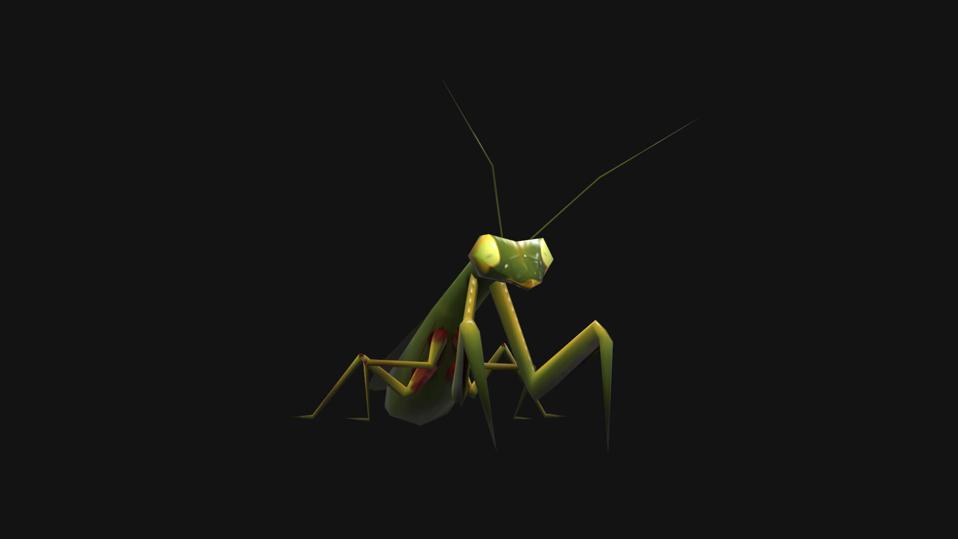 Animated Mantis - 3D Model by cg-bob