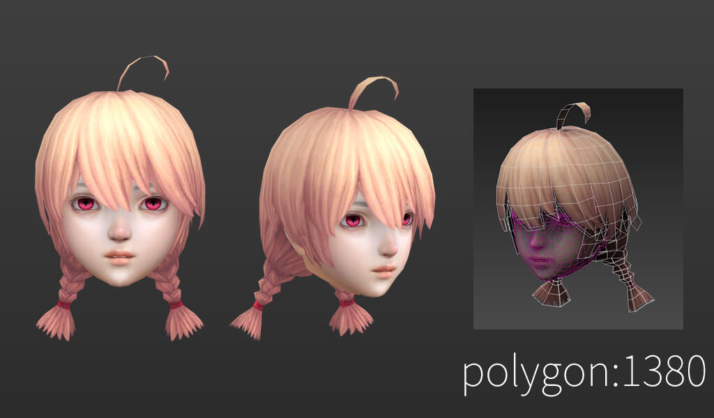 Hair Hair Style Girl Short Hair Long Hair Dye 2 - 3D Model by cg-bob