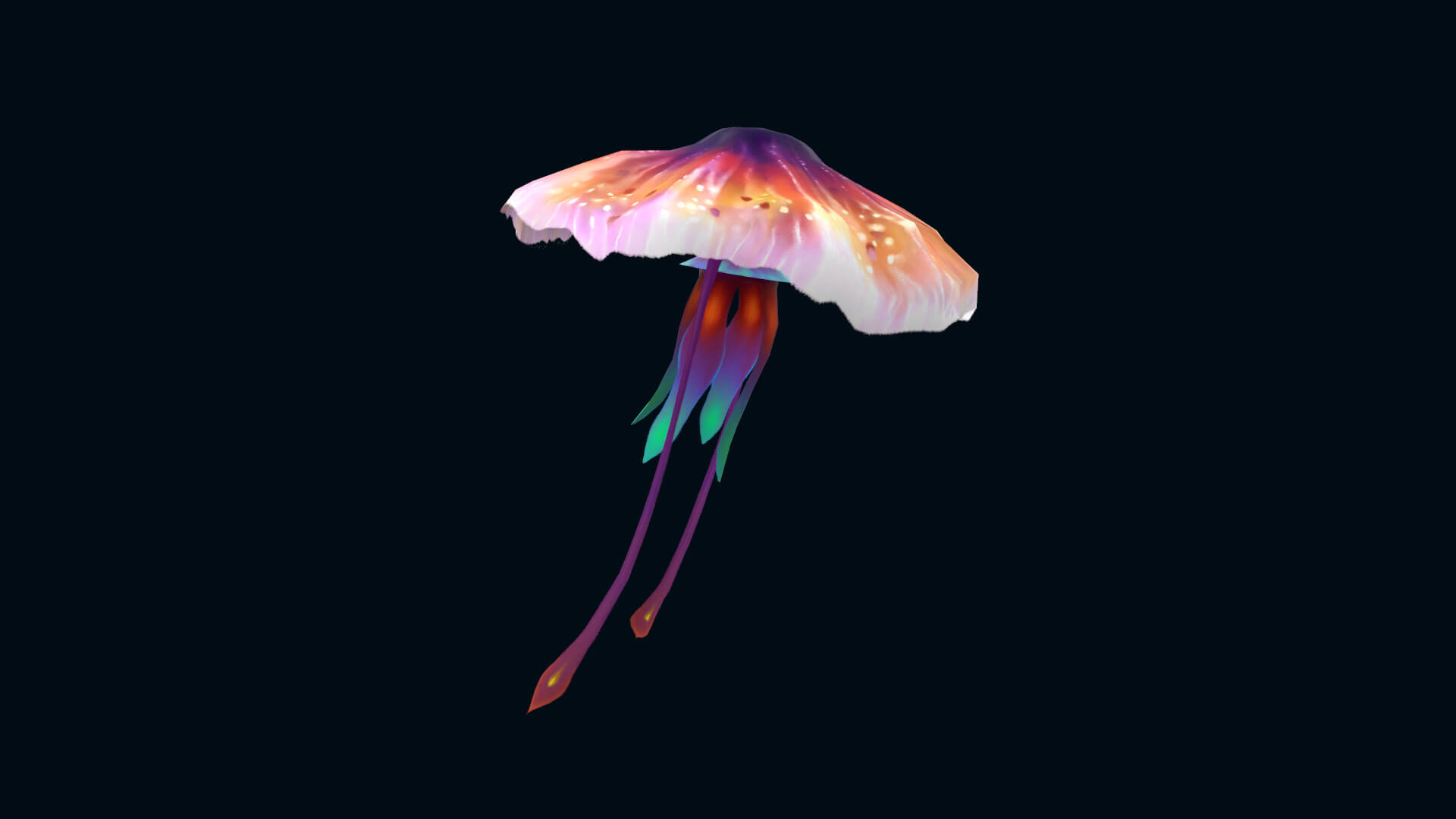 Low Poly Animated Jellyfish - 3D Model by cg-bob