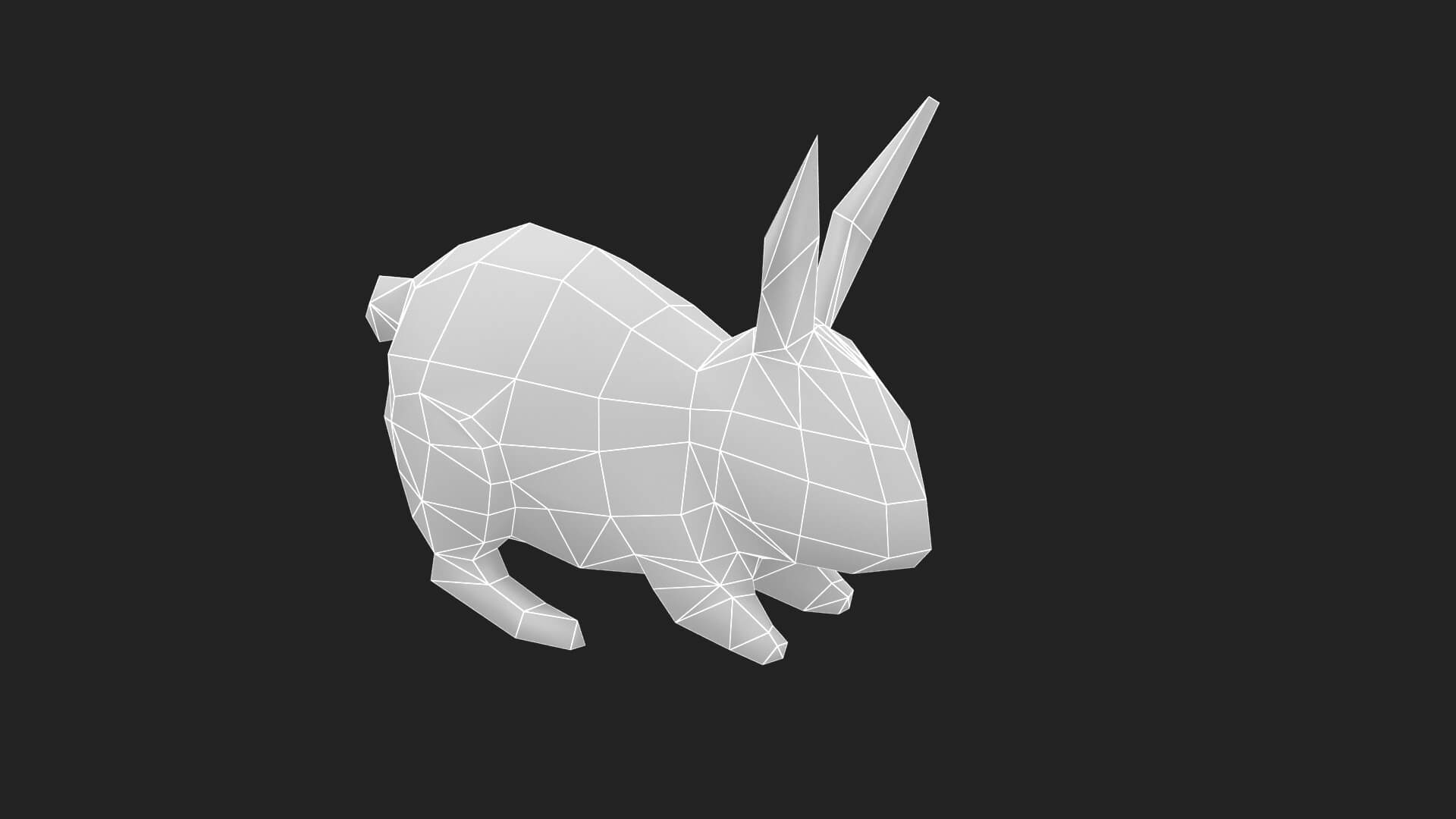 Animated Low Poly Rabbit - 3D Model by cg-monster