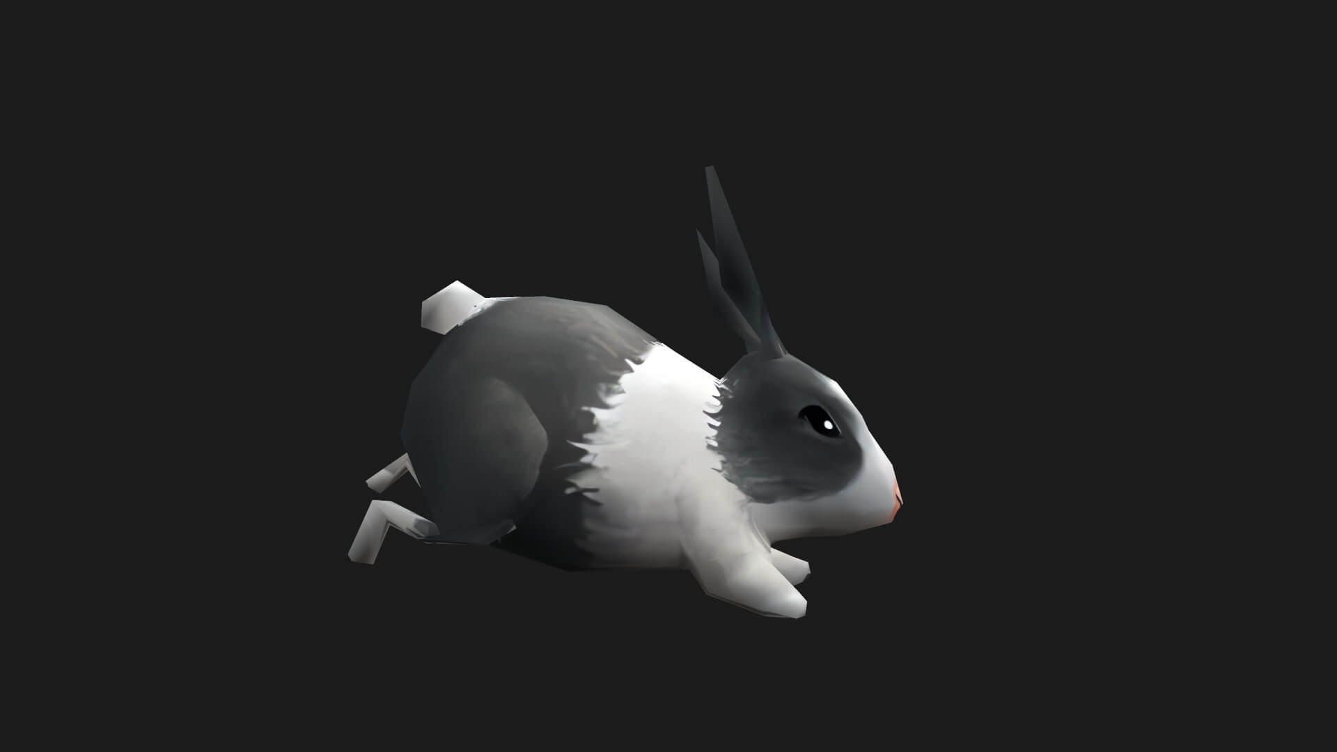 Animated Low Poly Rabbit - 3D Model by cg-monster