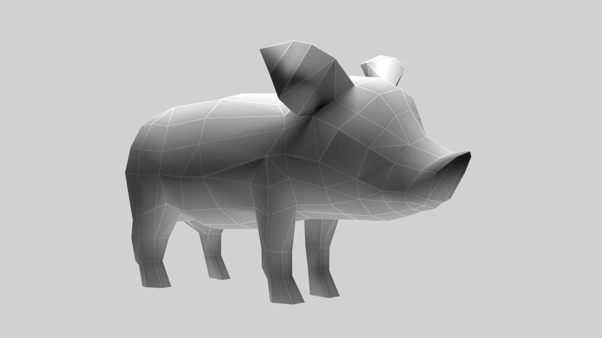 Pig Pet Pig Swine Hog Hoggery - 3D Model by cg-monster