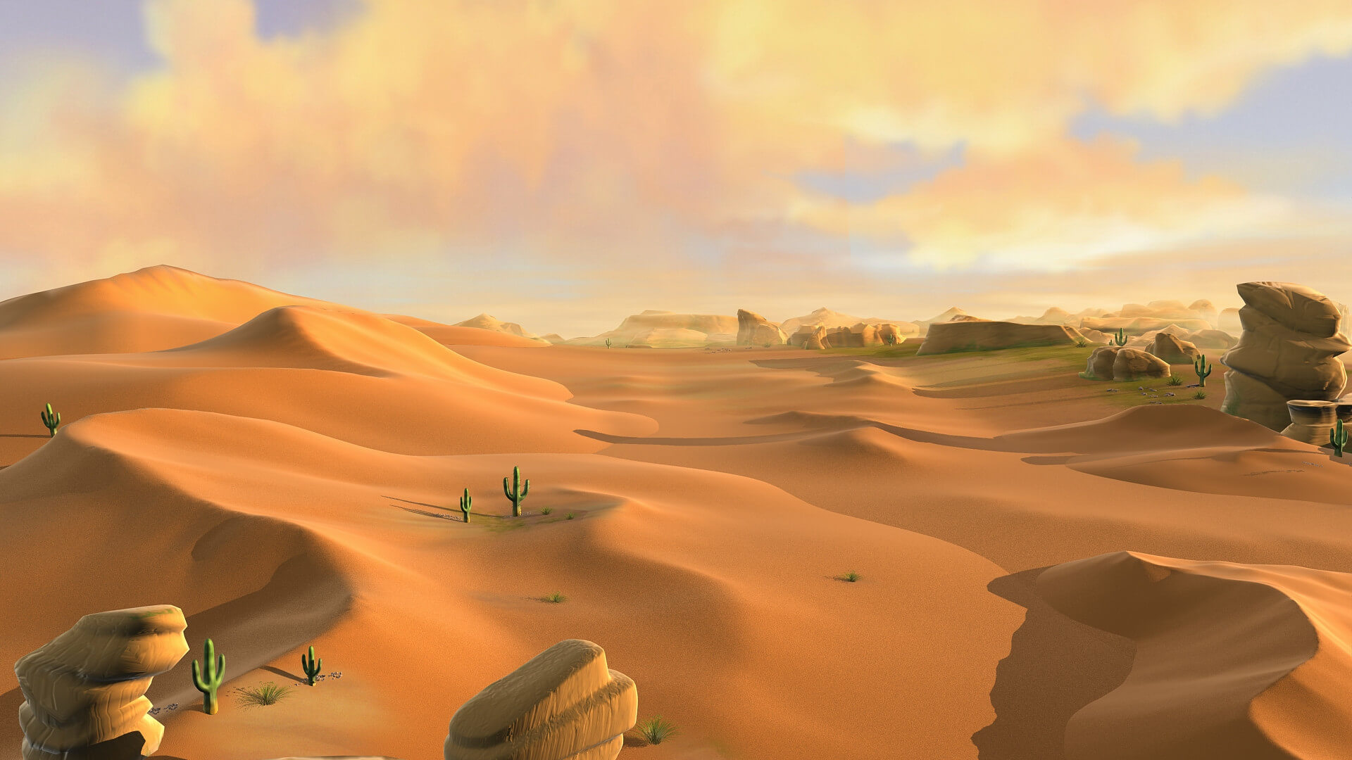 Desert Sand Desert Oasis Wilderness - 3D Model by cg-shop-boy