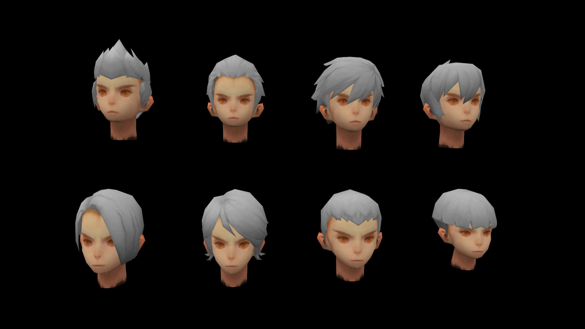 Men Hair Hair Style Short Hair Face Head Barber - 3D Model by cg-shop-boy