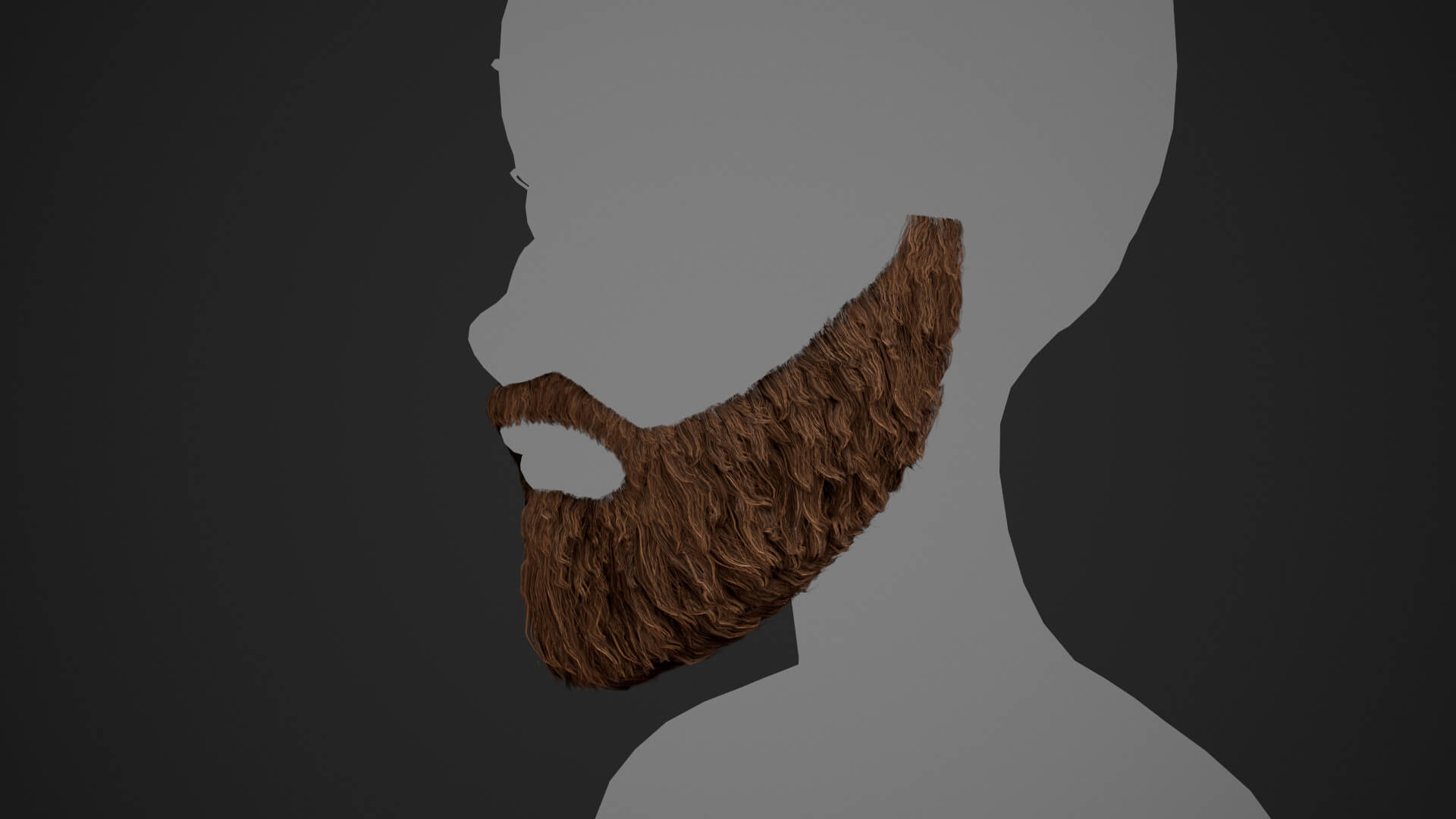 Facial Hair Cards Style 1 - Full Beard 1 3D Model by CG StudioX