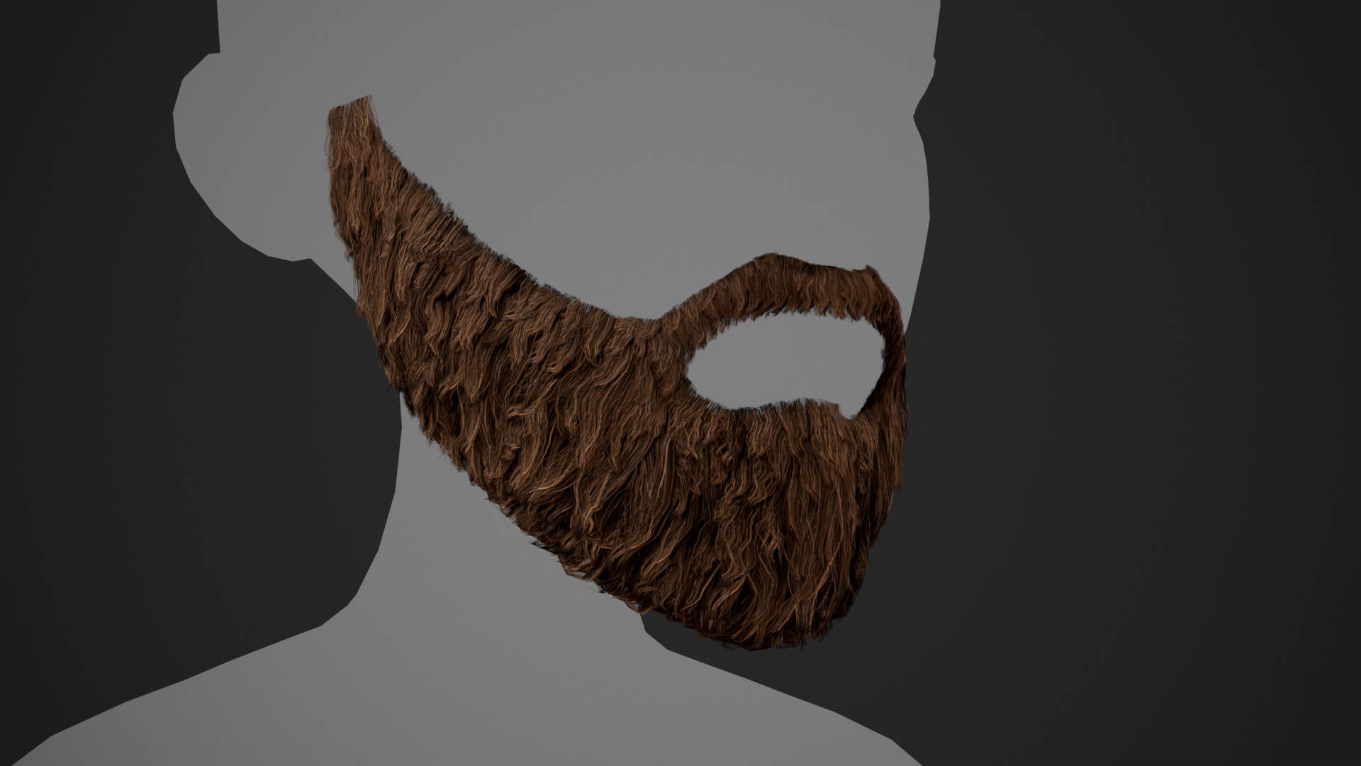 Facial Hair Cards Style 1 - Full Beard 1 3D Model by CG StudioX