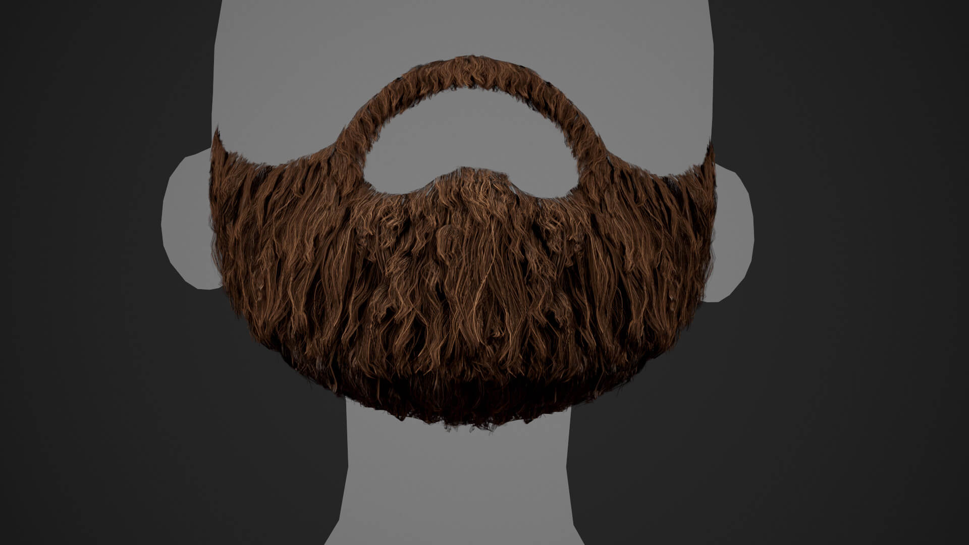 Facial Hair Cards Style 1 - Full Beard 1 3D Model by CG StudioX
